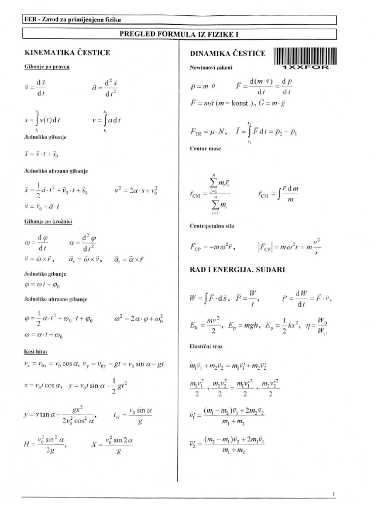 Fizika - Zute formule