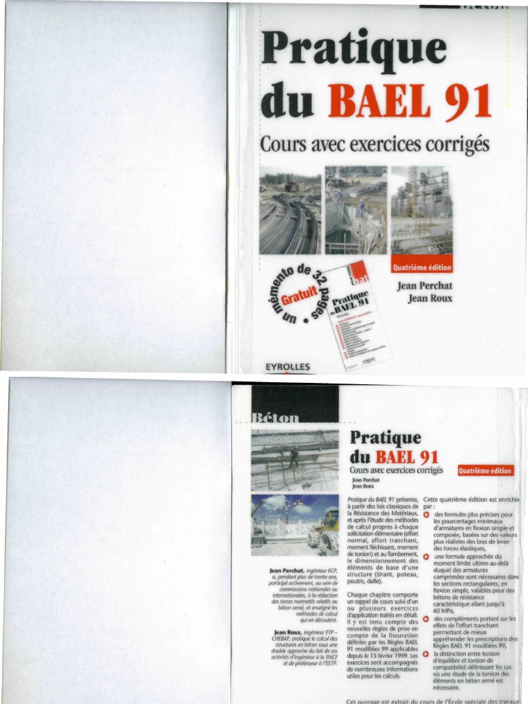 Pratique Du BAEL 91 Cours Avec Exercices PDF | PDF | Béton armé | Flexion (matériau)