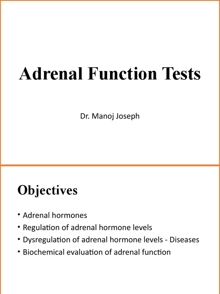 Adrenal Function Testing Overview | PDF | Adrenal Gland ...