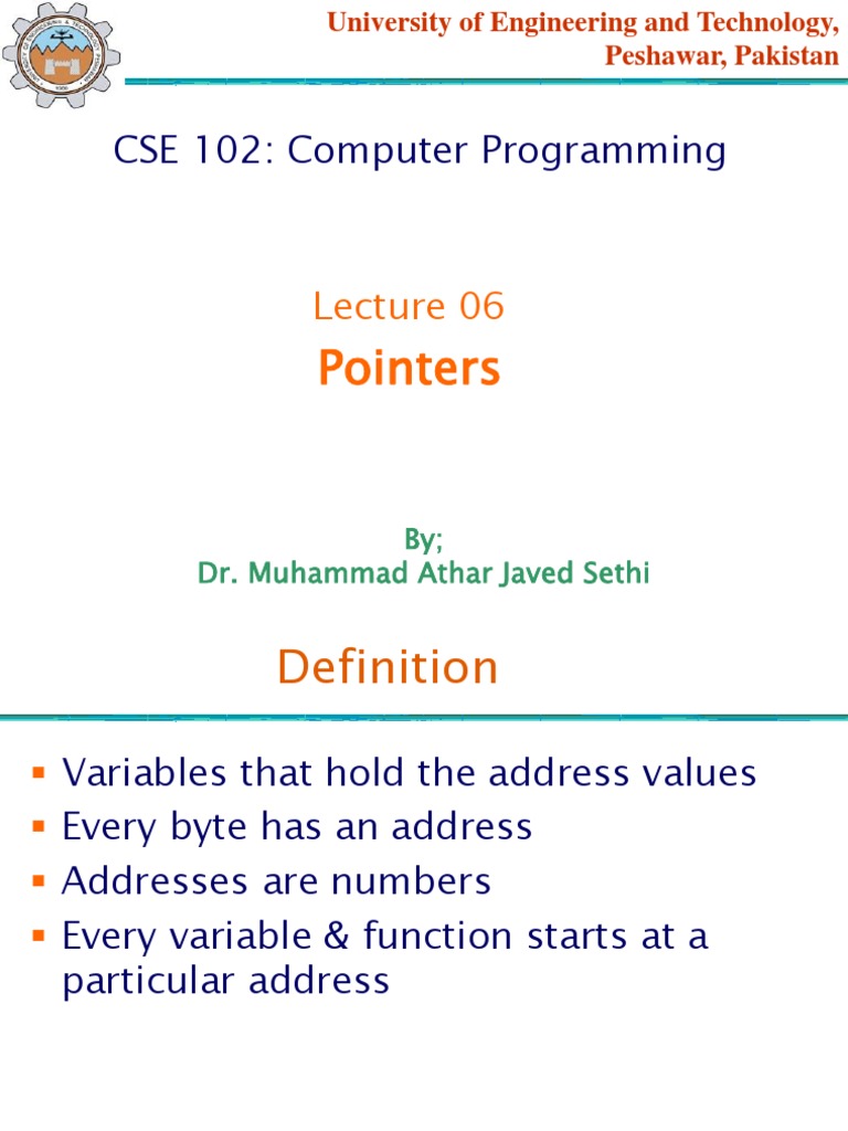 Lecture06 Pdf Pdf Pointer Computer Programming Integer Computer Science