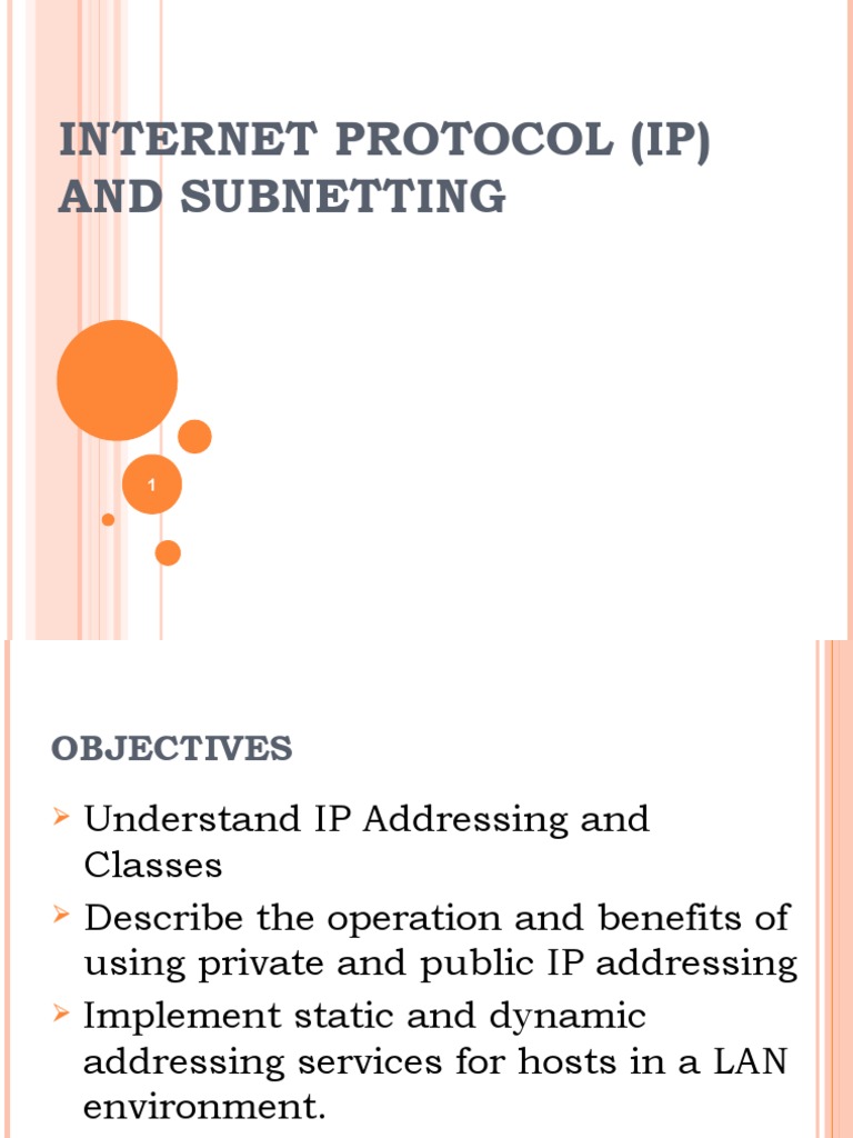 Internet Protocol (Ip) and Subnetting | PDF | Ip Address | Internet Protocol Suite