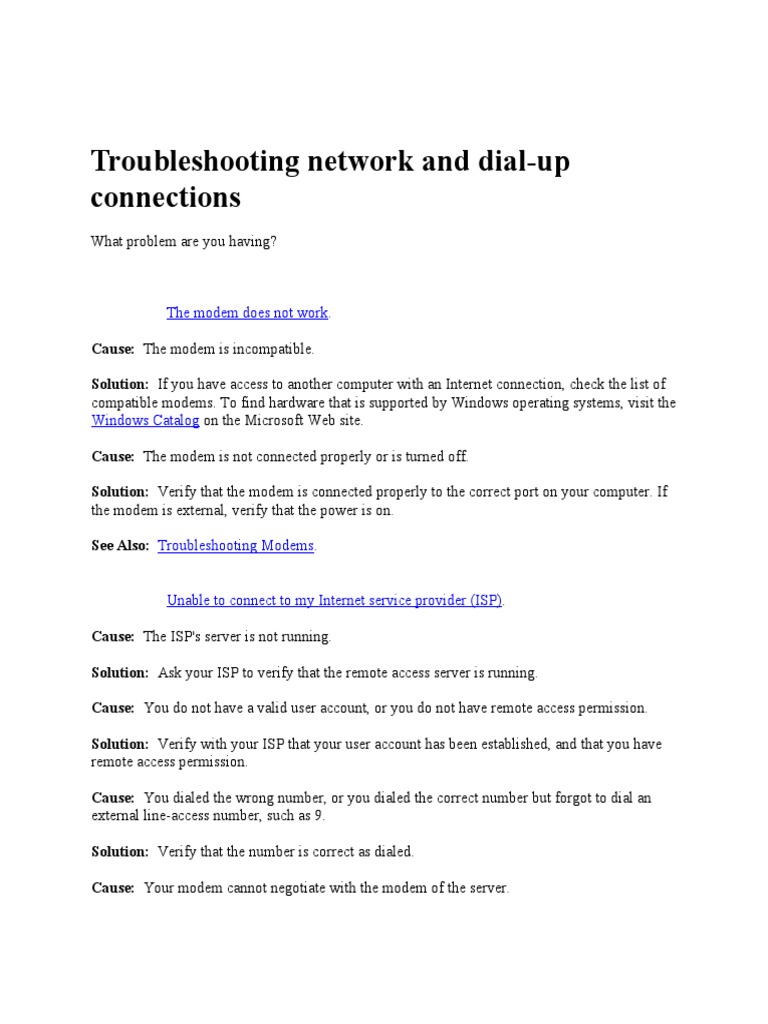 18 Troubleshooting Network and Dialup Connections | PDF | Ip Address | Computer Network