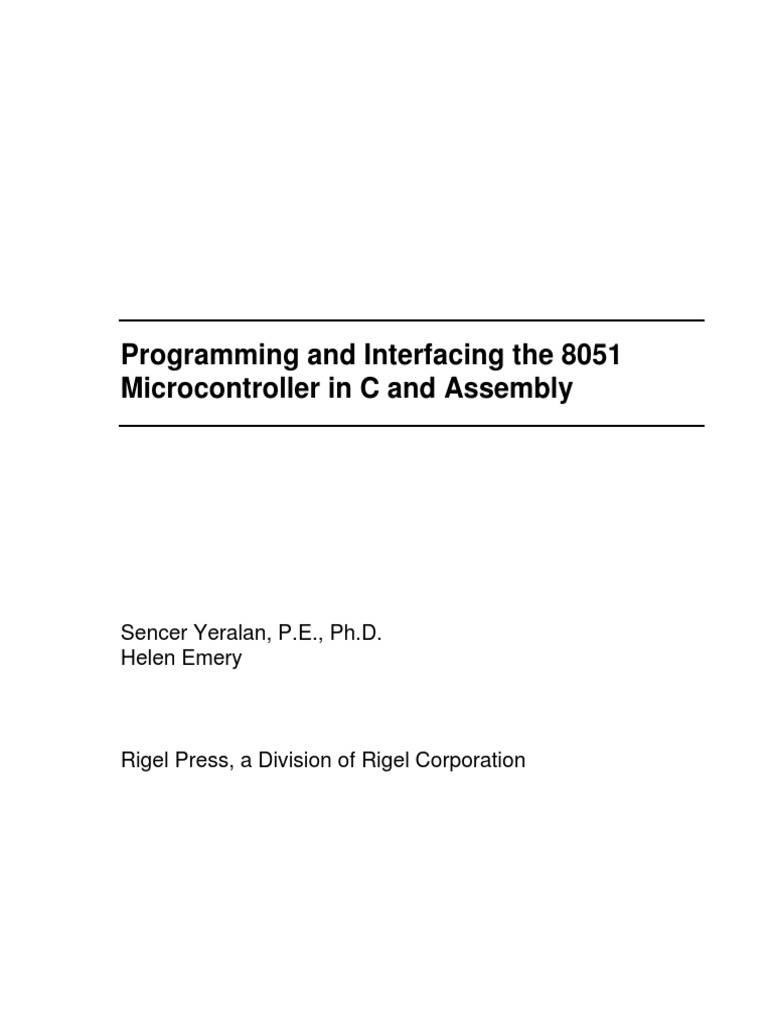 Programming and Interfacing 8051 - Yeralan PDF | PDF | Computers
