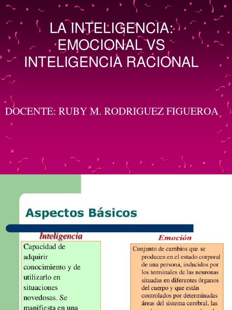 Inteligencia Emocional Vs Inteligencia Racional Pdf Pdf