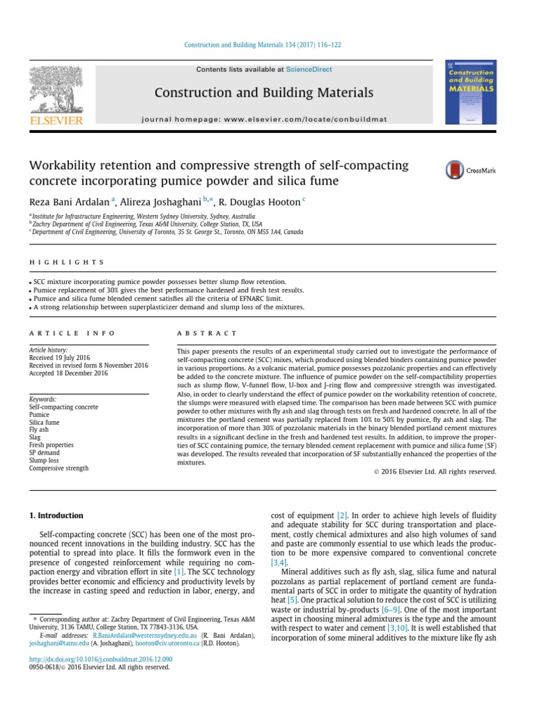 Construction and Building Materials: Reza Bani Ardalan, Alireza ...