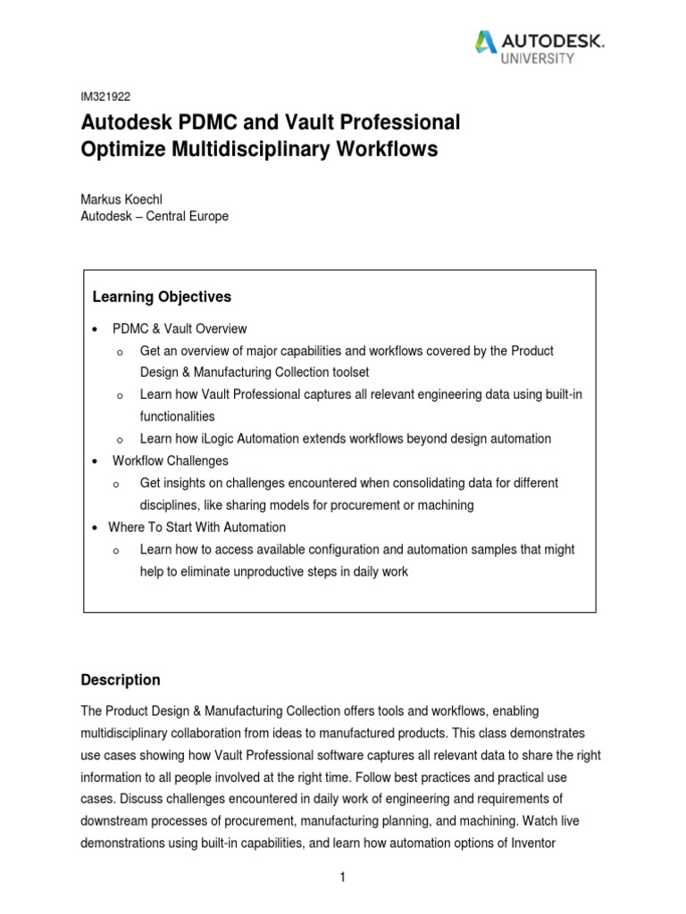 Optimizing Workflows with Autodesk PDMC | PDF | Building Information ...
