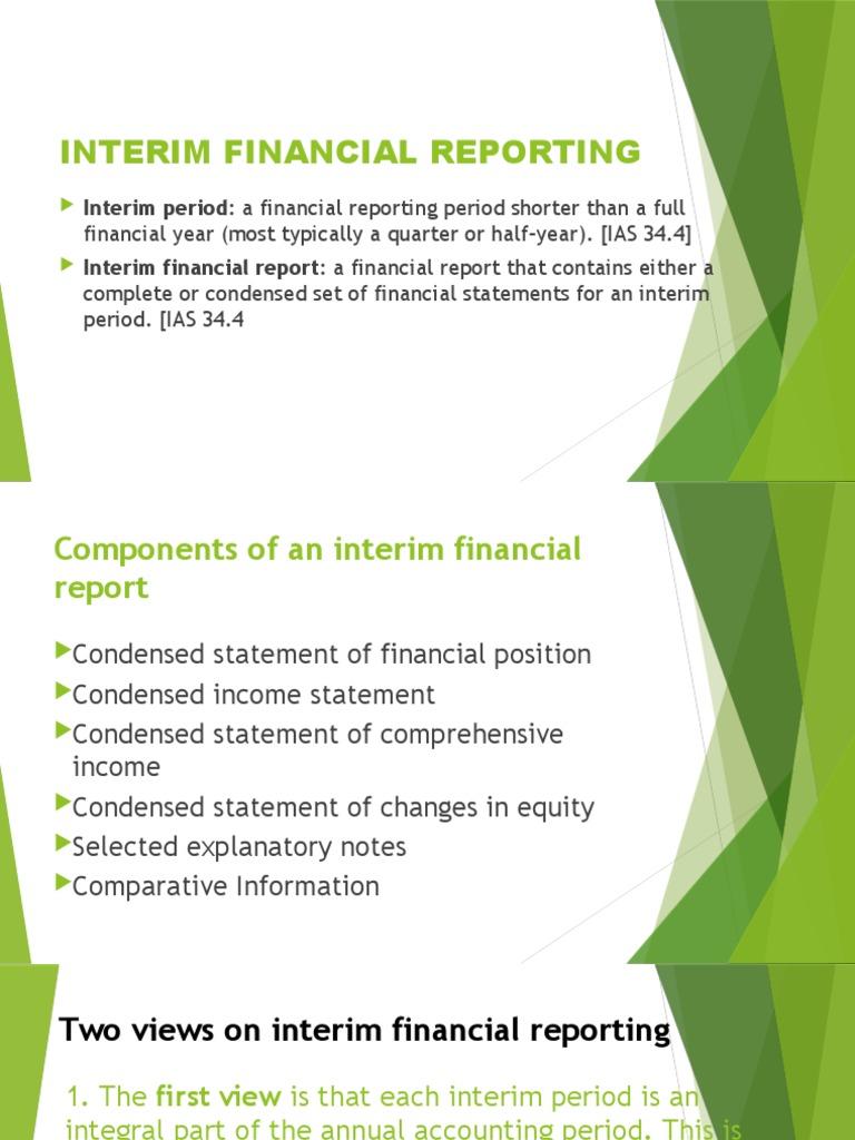 Interim Financial Report | PDF | International Financial Reporting ...