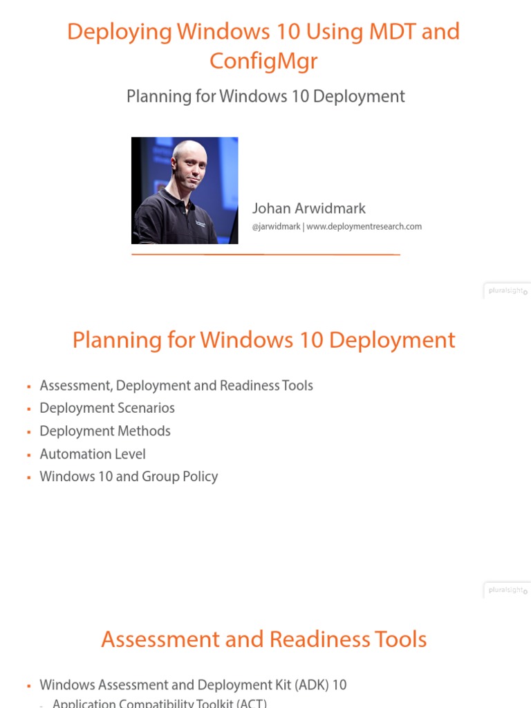 1 Deploying Windows 10 MDT Configmgr m1 Slides | PDF