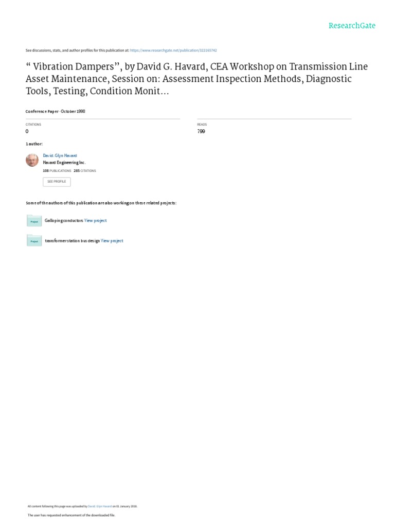 Vibration Dampers Prevent Overhead Conductor Damage | PDF | Resonance ...