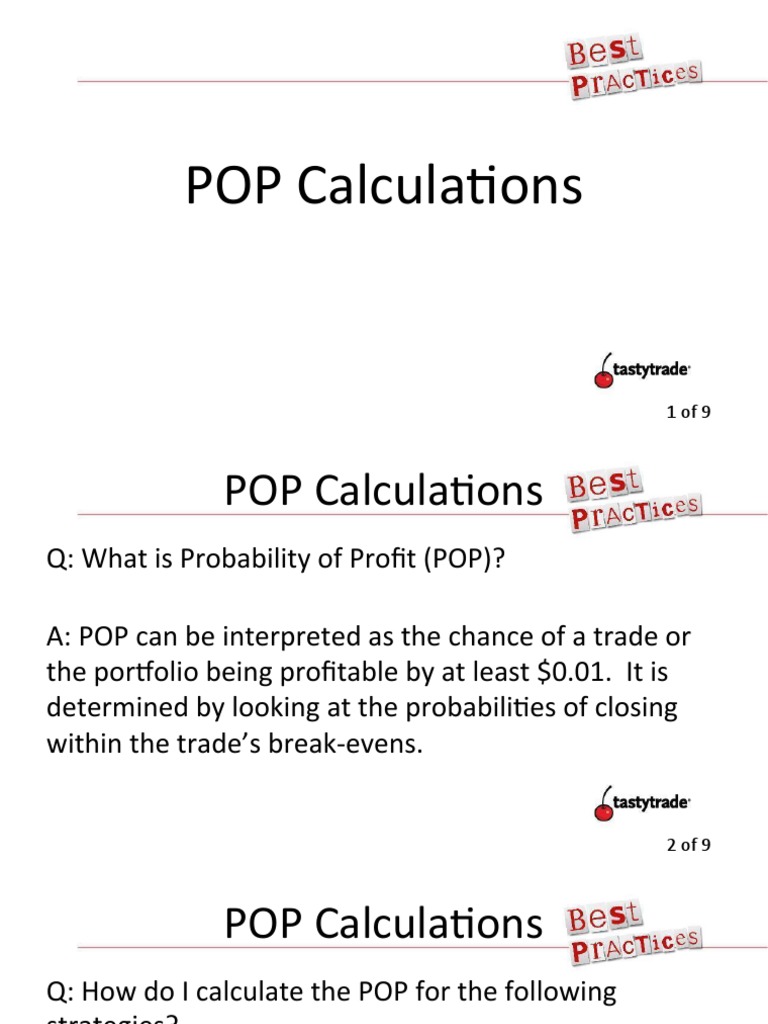 BestPractices031814POP Calculations | PDF | Investing | Financial Services