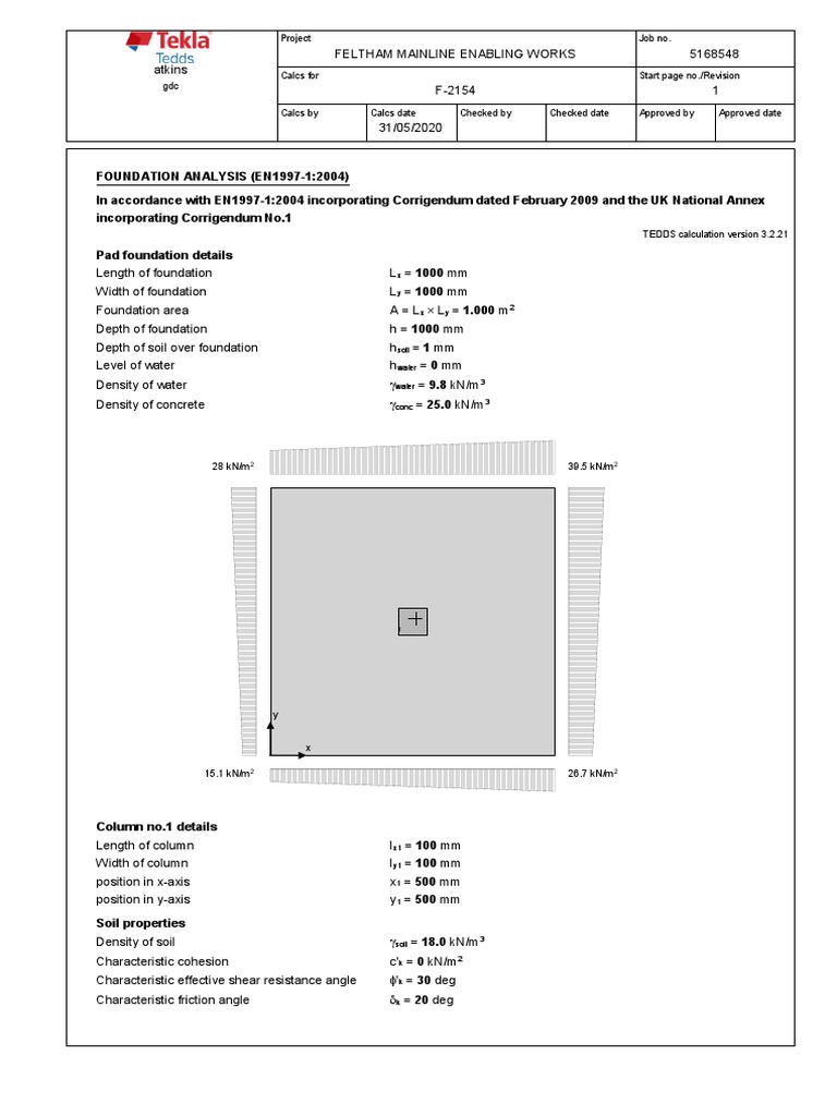 F-2154 Calcs | PDF | Bending | Structural Engineering