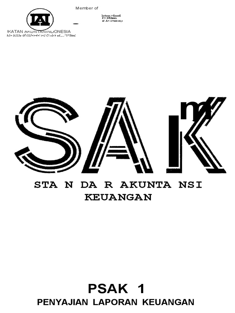 PSAK 1 (2018) - Penyajian Laporan Keuangan | PDF