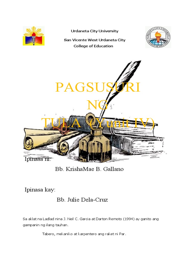 Pagsusuri Sa Tula | PDF