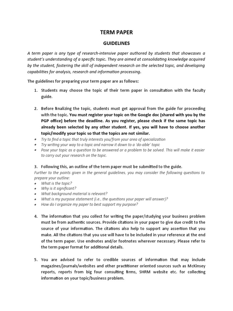 Detailed Guidelines | PDF | Citation | Justification