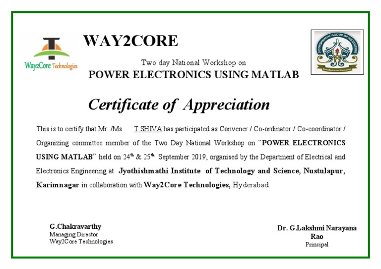 Certificate Sample - Final - Appreciation