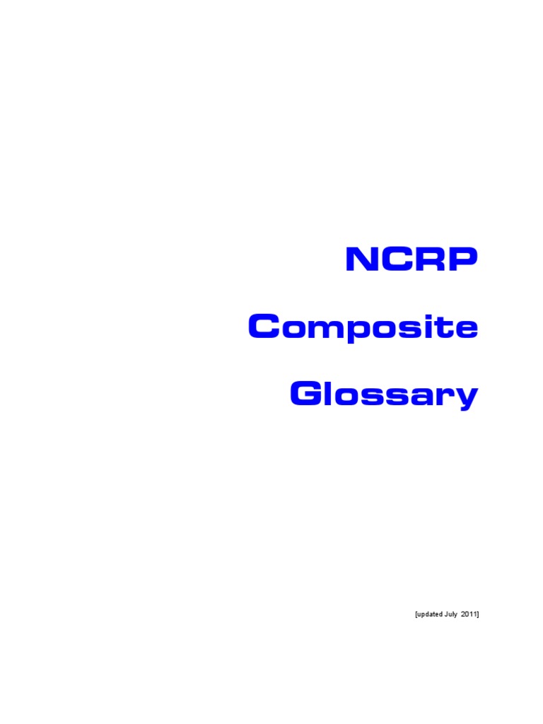 NCRP Composite Glossary | PDF | Radioactive Decay | Atomic Nucleus