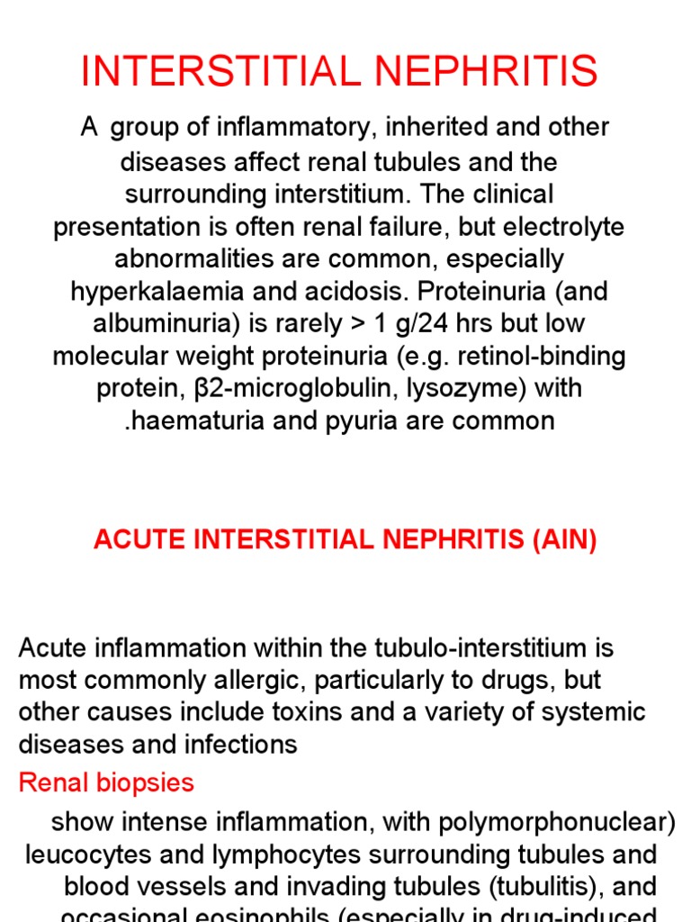 Acute Interstitial Nephritis Overview | PDF | Kidney Disease | Pregnancy