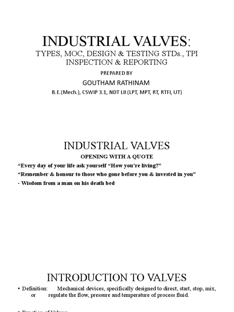 Industrial Valves: A Comprehensive Guide to Types, Design, Testing ...