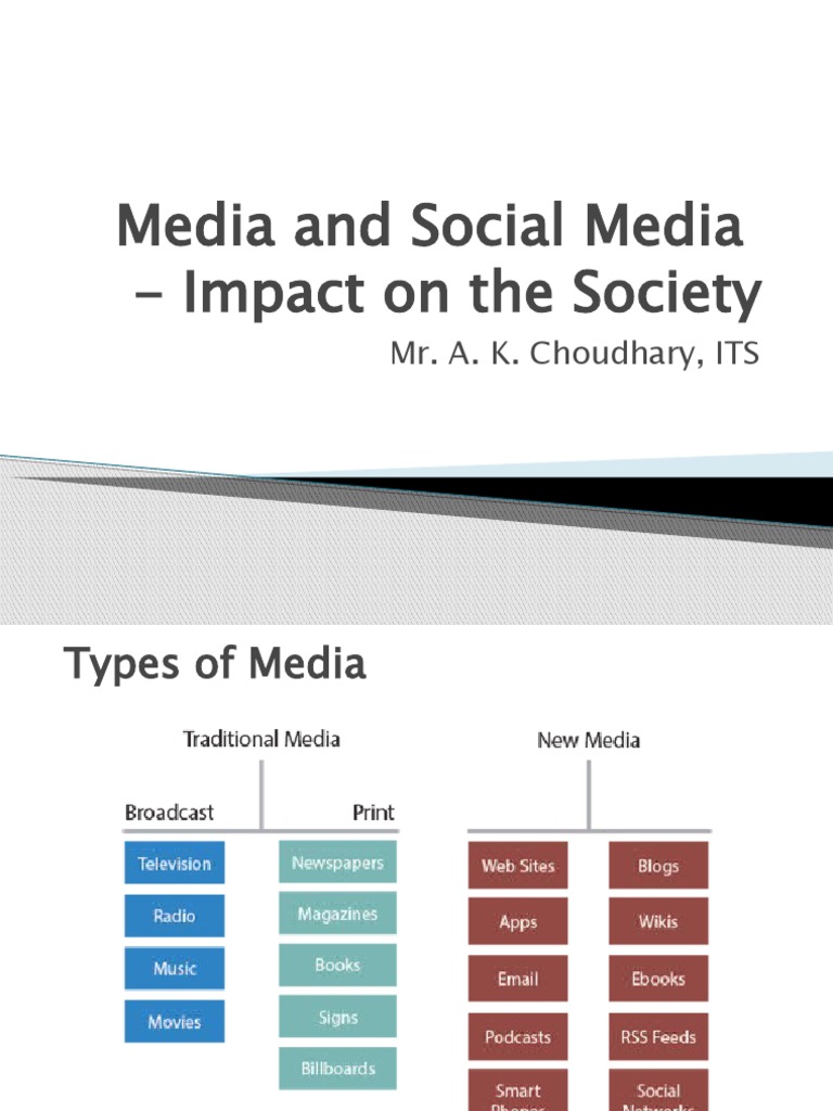 Media and Social Media - Impact On The Society | PDF | Social Media ...