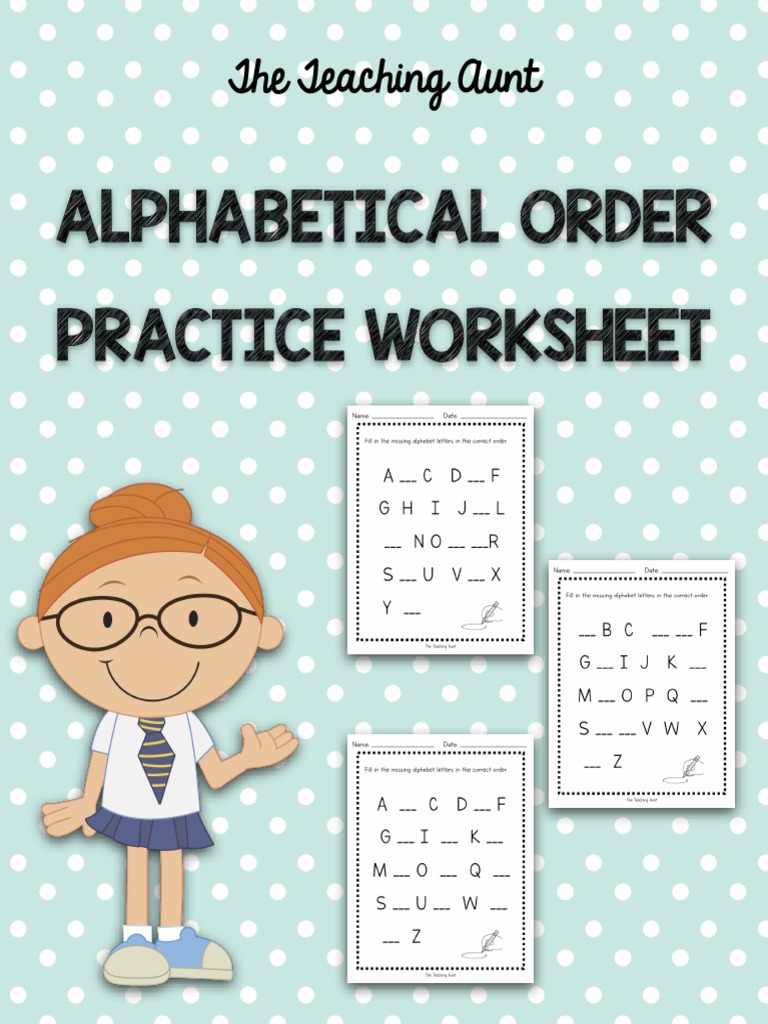 Alphabetical Order Practice Worksheet: The Teaching Aunt | PDF | Career ...