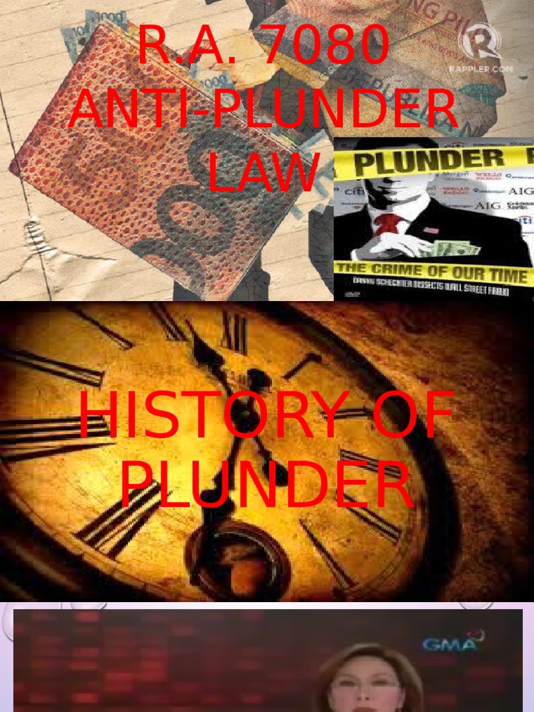 R.A. 7080 Anti-Plunder LAW | PDF | Crime & Violence | Crime Thriller