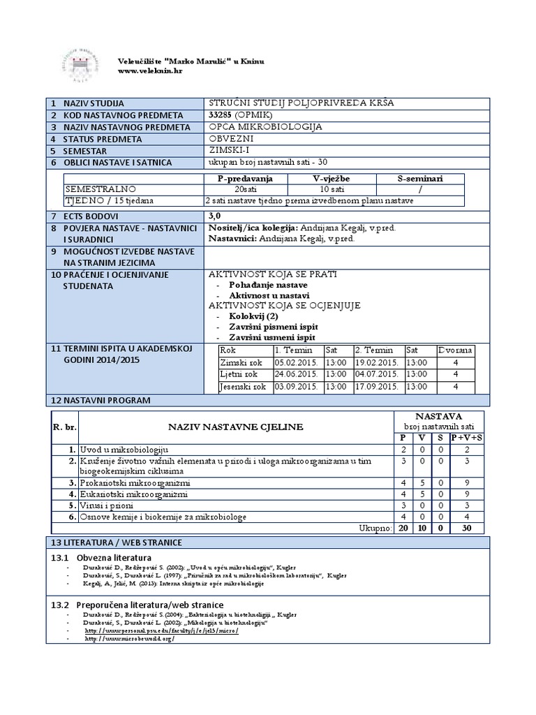Opca Mikrobiologija 33285 | PDF