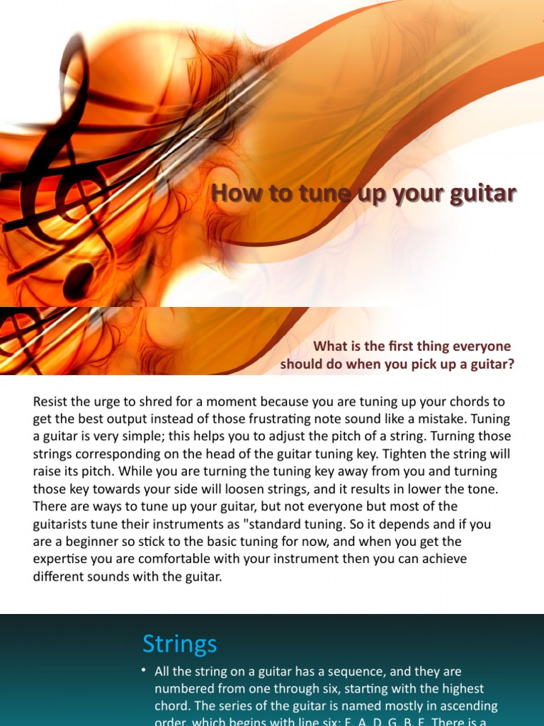 How To Tune Up Guitar | PDF | Guitars | String Instruments