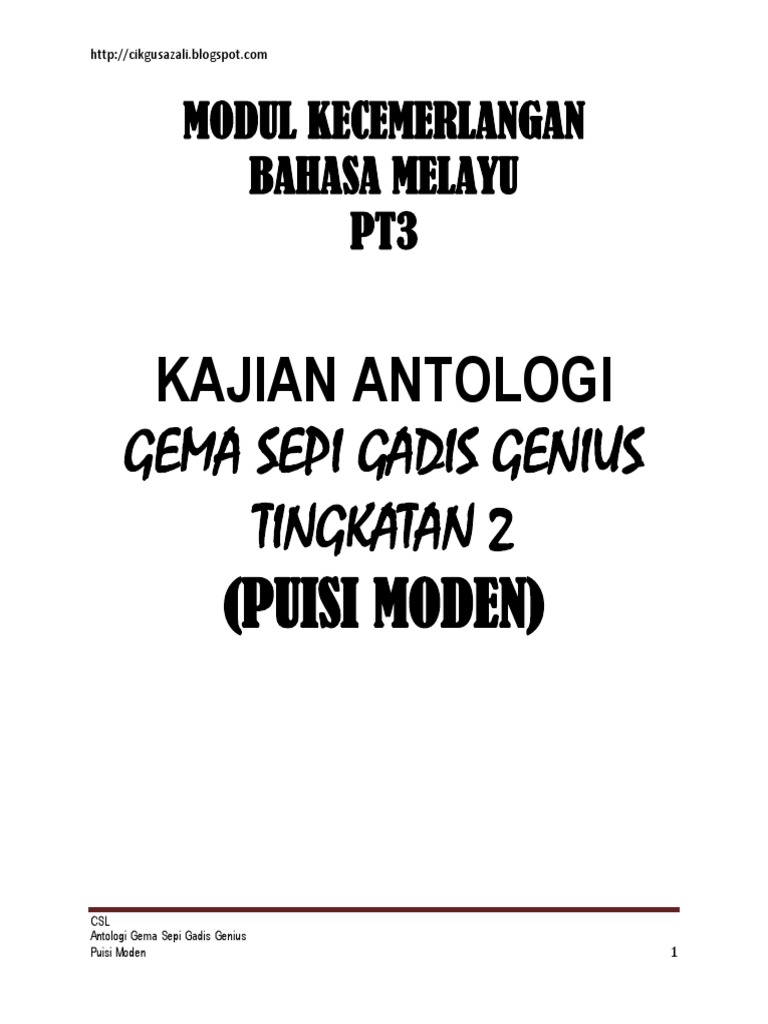 Modul BM PT3: Puisi Perpaduan | PDF