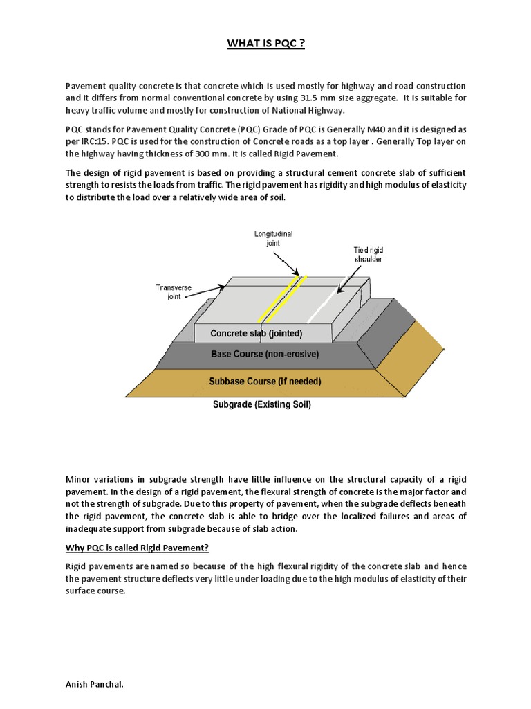 What Is PQC PDF | PDF | Concrete | Road Surface