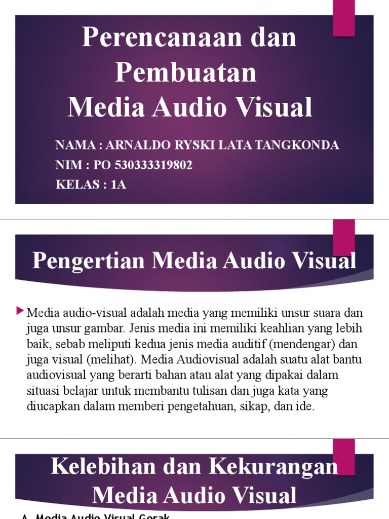 Bahan Presentasi Promosi Kesehatan (Media Audio Visual) | PDF