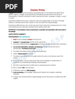 SUMMARY WRITING NOTES FOR CAMBRIDGE 0500 (First Language English Oral ...