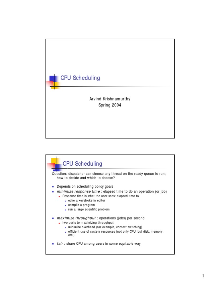 Sched 6 PDF | Download Free PDF | Scheduling (Computing) | System Software