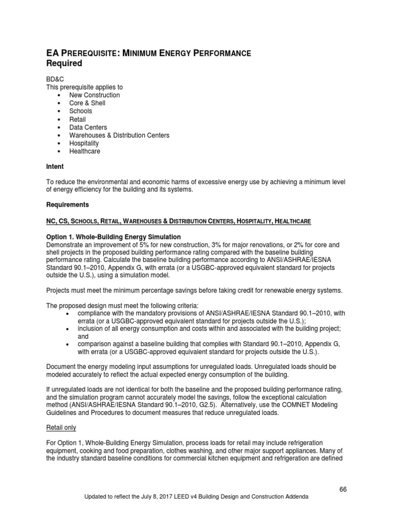 LEED V4 - BDC - Reference Guide - EA p2 - Minimum Energy Performance ...