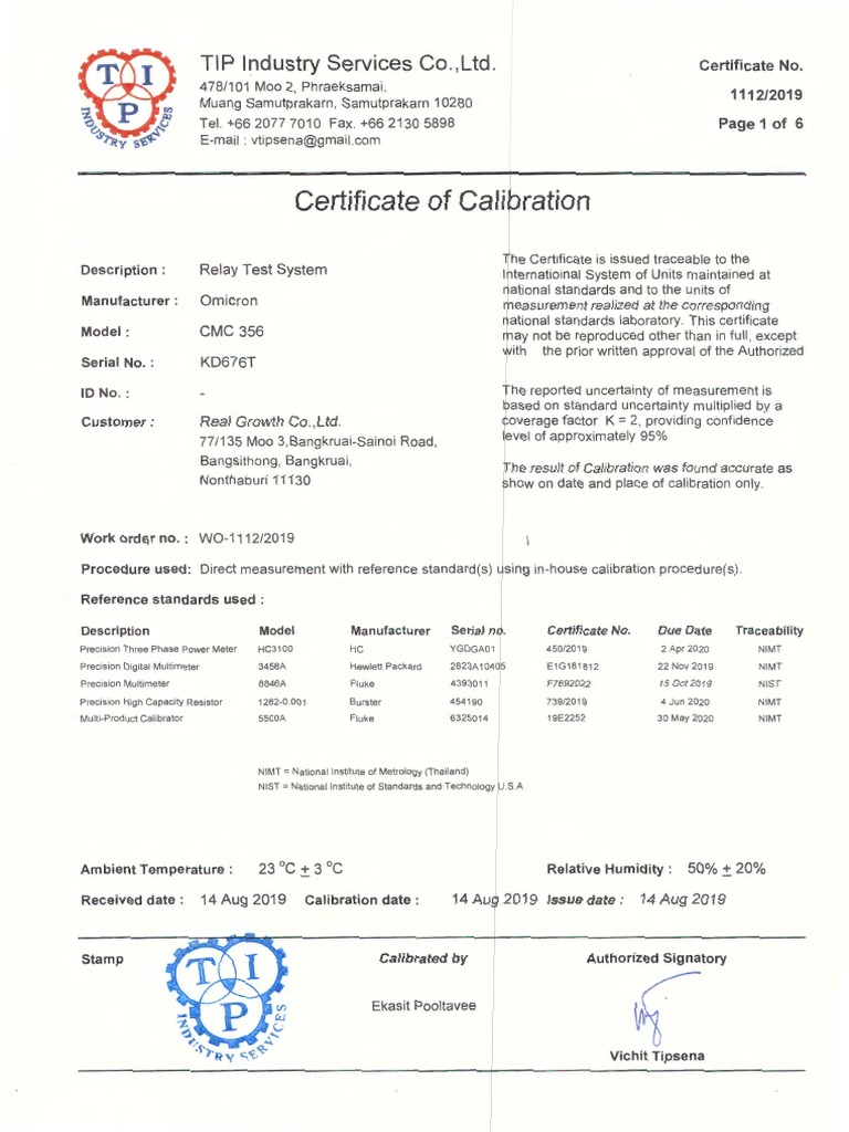 Omicon - CMC 356 s.nKD676T | PDF | Calibration | Hertz