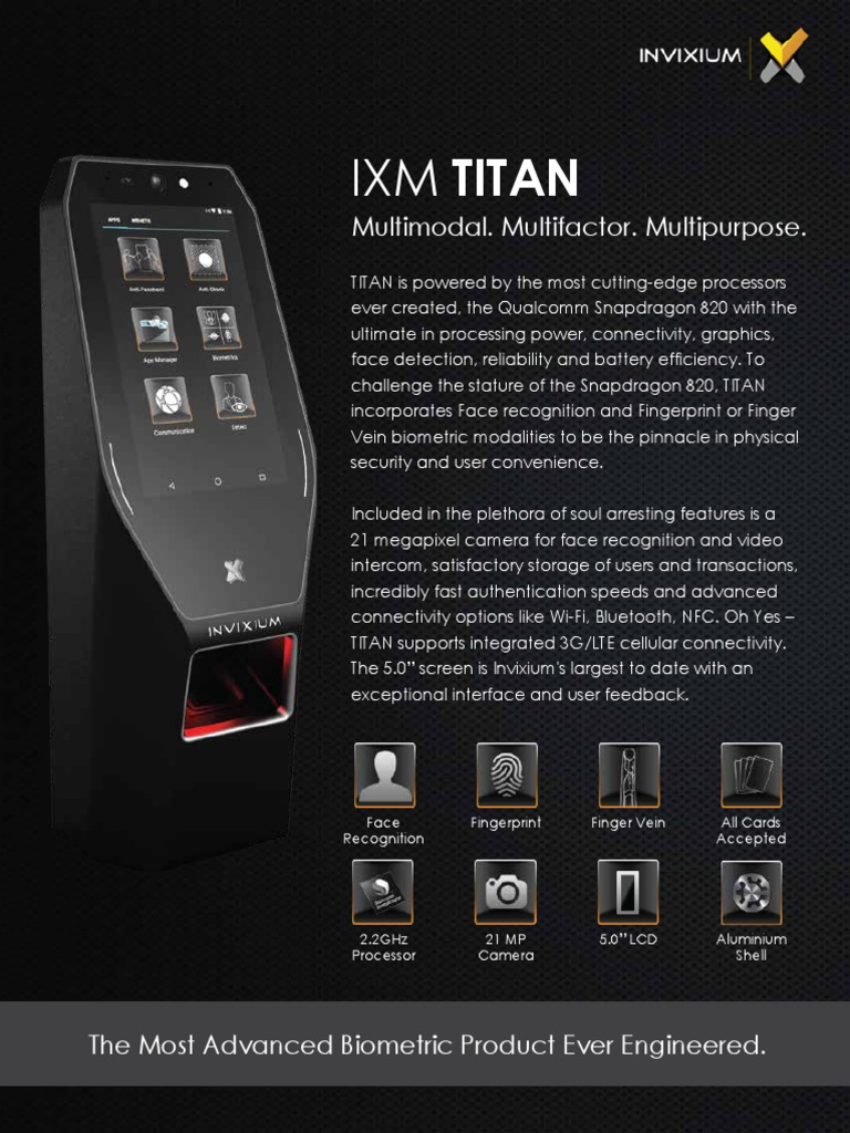 TITAN With Enhancement Kit Datasheet Compressed | PDF | Fingerprint ...