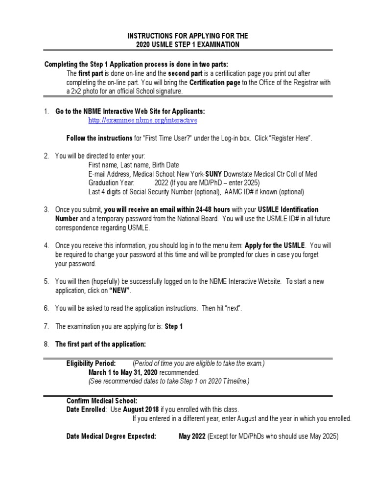 See Recommended Dates To Take Step 1 On 2020 Timeline. | PDF | United ...