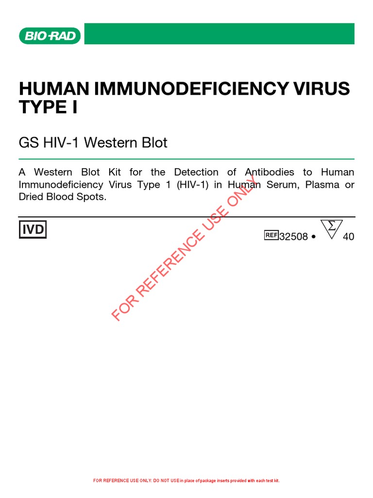 Hiv 1 WB | PDF | Diagnosis Of Hiv/Aids | Western Blot