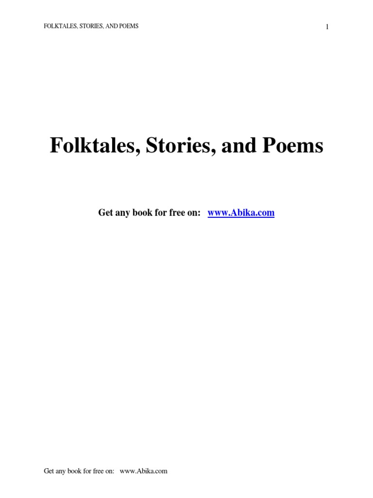 Folktales, Stories, and Poems | Download Free PDF | Eating | Foods