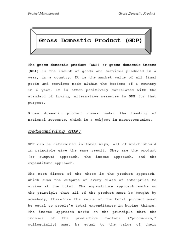 Gross Domestic Product (GDP) | PDF | Gross Domestic Product | Inflation