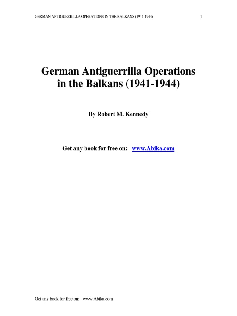German Operations | PDF | Balkans | Yugoslavia