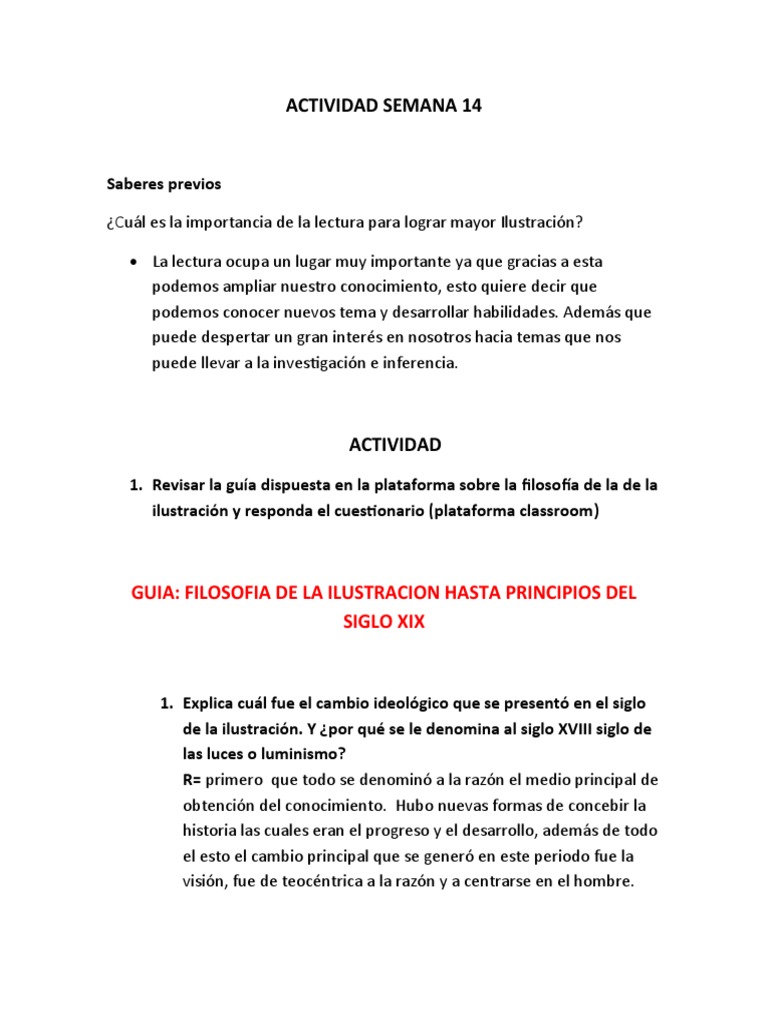 Importancia de la Lectura en la Ilustración | PDF | Razón | Voltaire