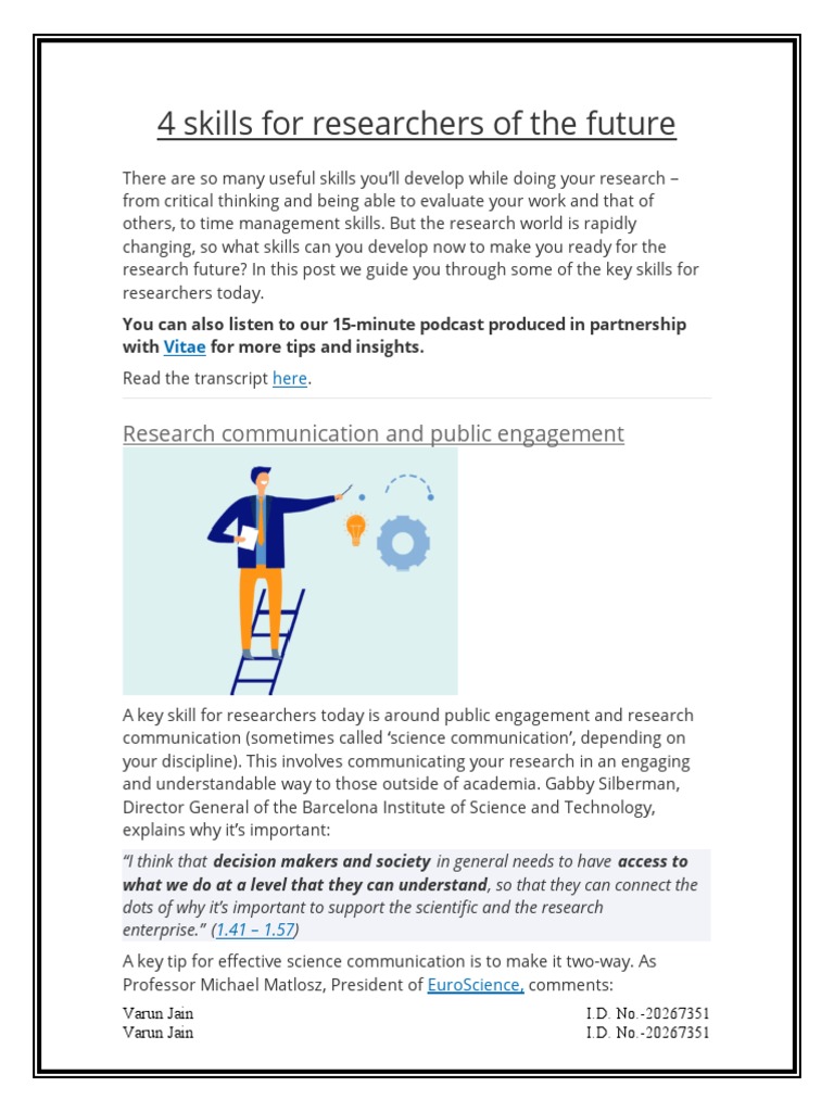 4 Skills For Researchers of The Future: Research Communication and ...