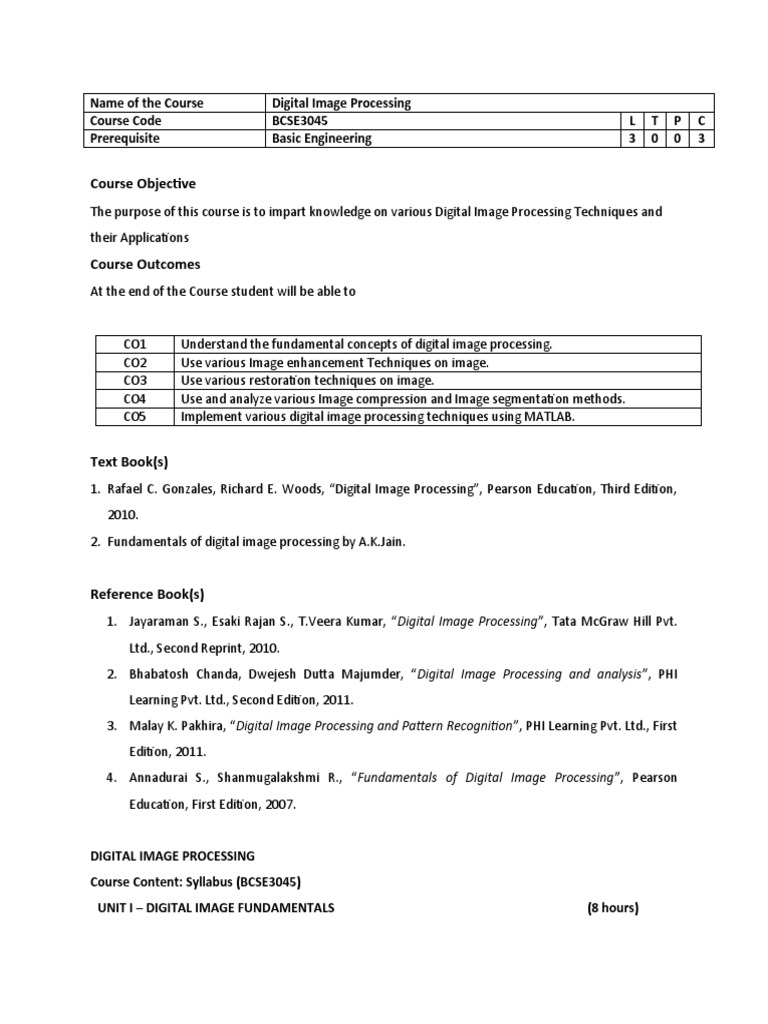 Digital Image Processing | PDF | Data Compression | Filter (Signal Processing)