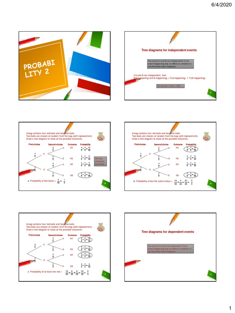 Tree Diagrams For Independent Events | Download Free PDF | Probability ...