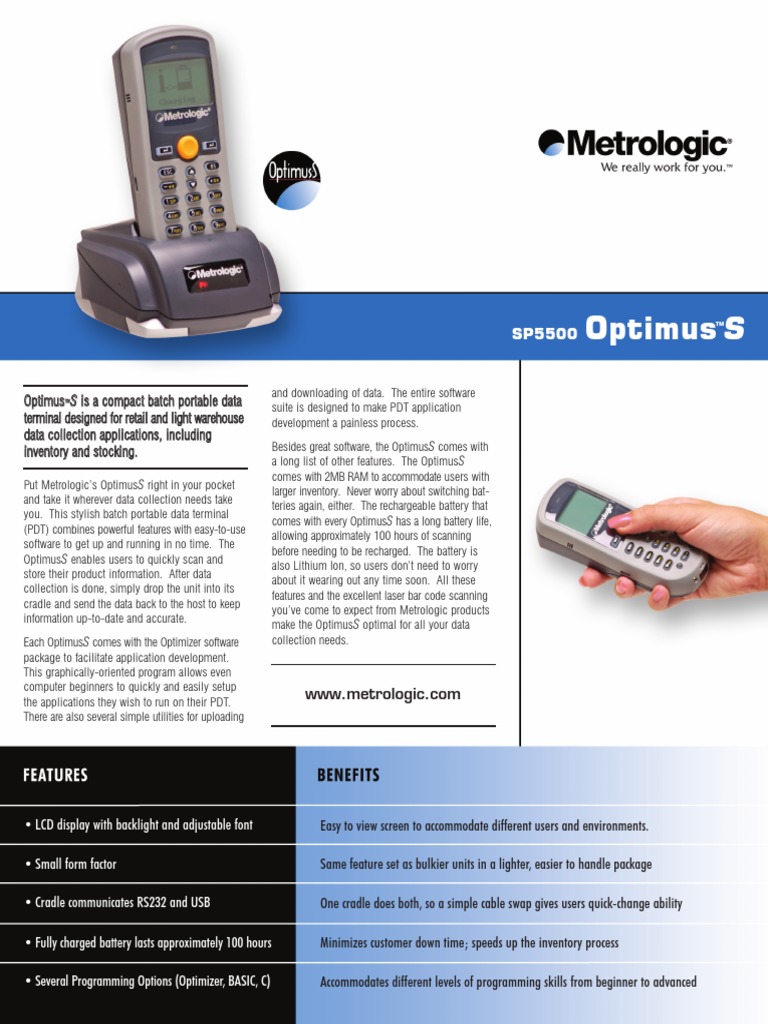 Optimus S: S S Iiss Aa Ccoom | PDF | Image Scanner | Barcode