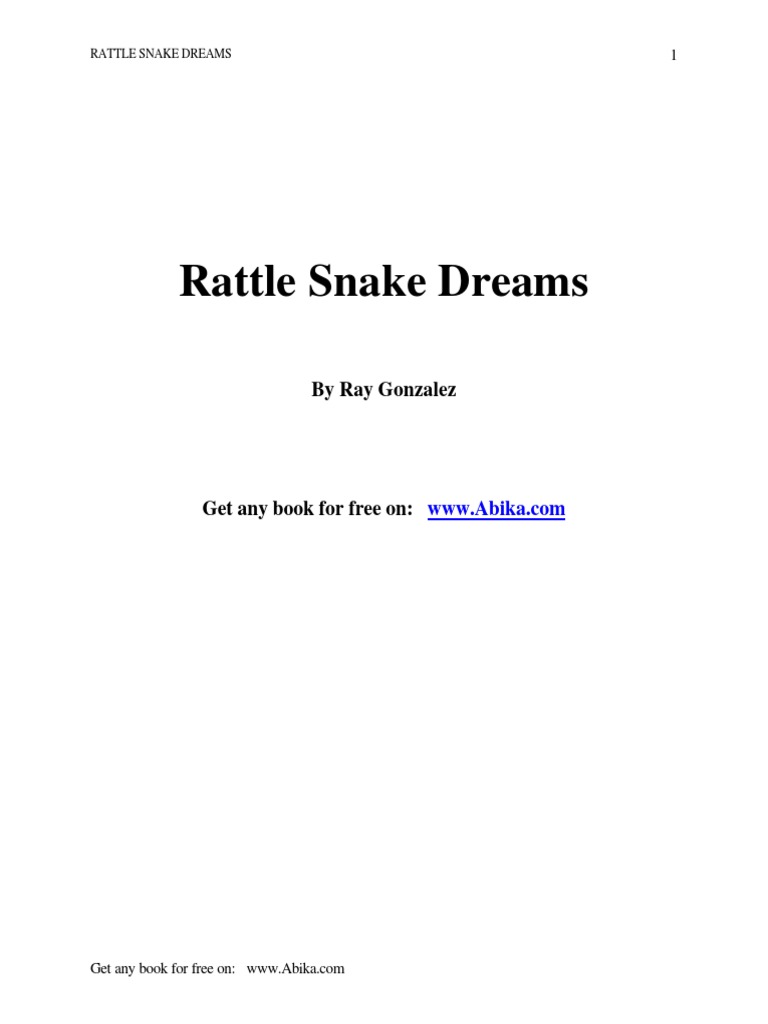 Rattle Snake Dreams PDF | PDF | Rattlesnake | Snake
