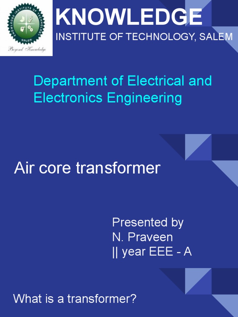 Air Core Transformer Overview | PDF | Science & Mathematics | Computers