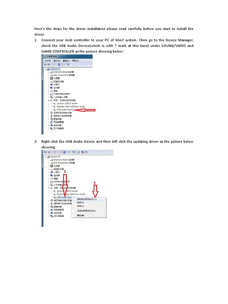 Driver Installation Instructions PDF | PDF | Device Driver | Usb