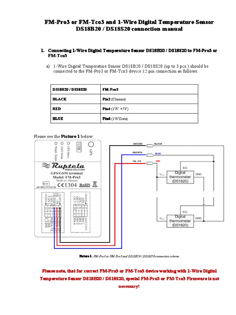 1-Wire Sensor Connection Guide | PDF