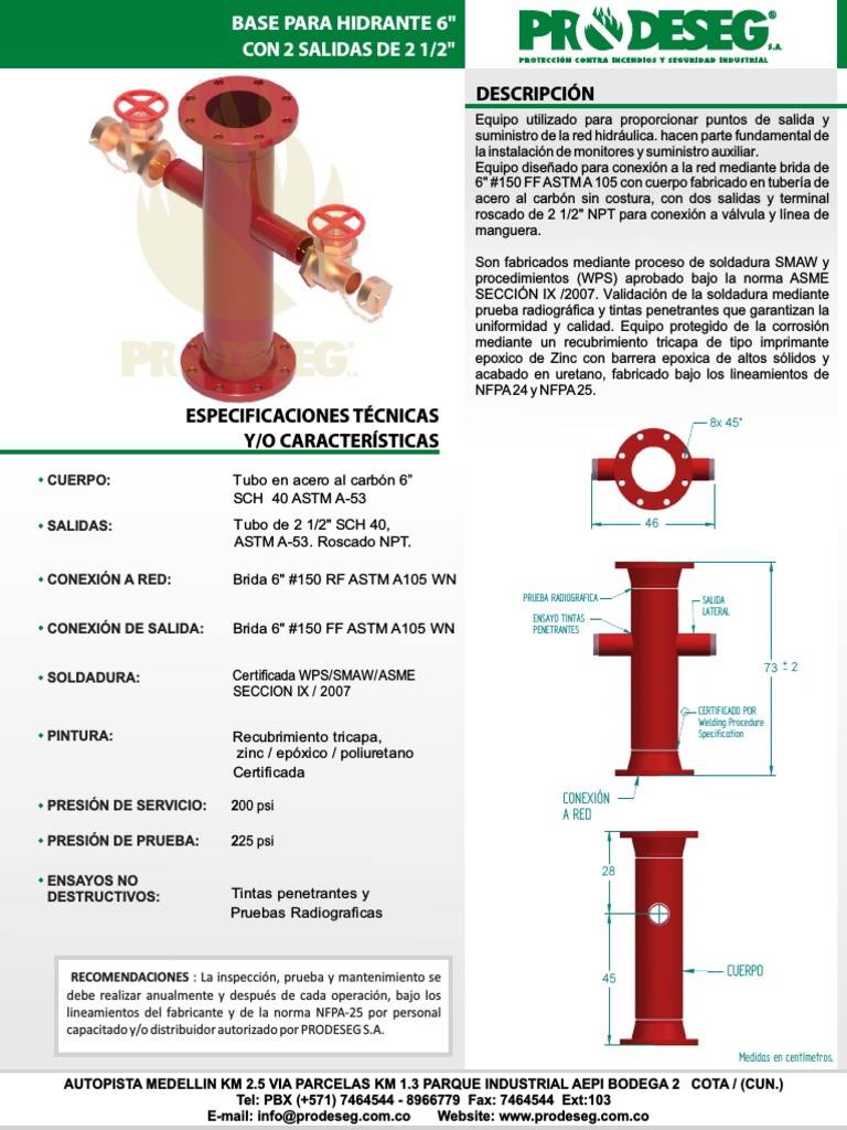 Base para Hidrante de 6 Con Dos Salidas | PDF | Materiales | Ingeniería ...